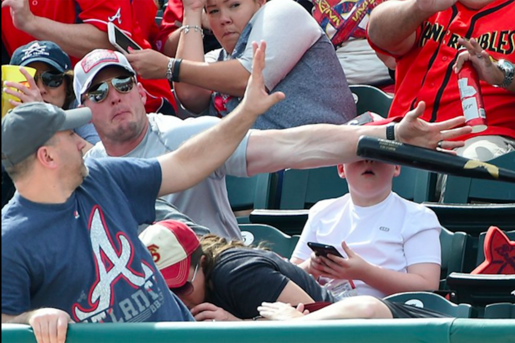 Brain Break: (Literally!) Hero Saves Boy From Flying Bat at Pirates Game