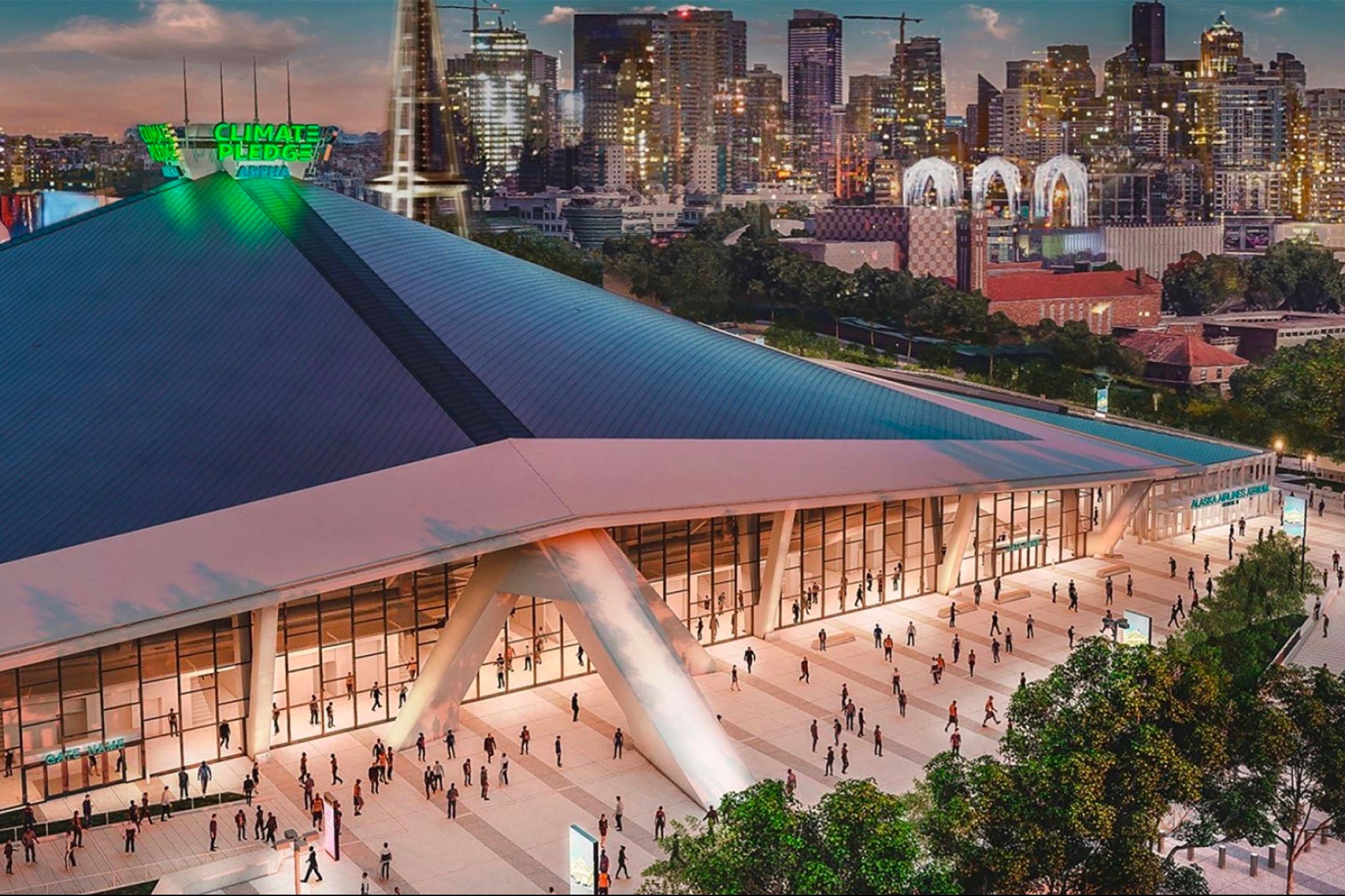 Yep, Amazon Renamed a Sports Venue in Seattle 'Climate Pledge Arena'