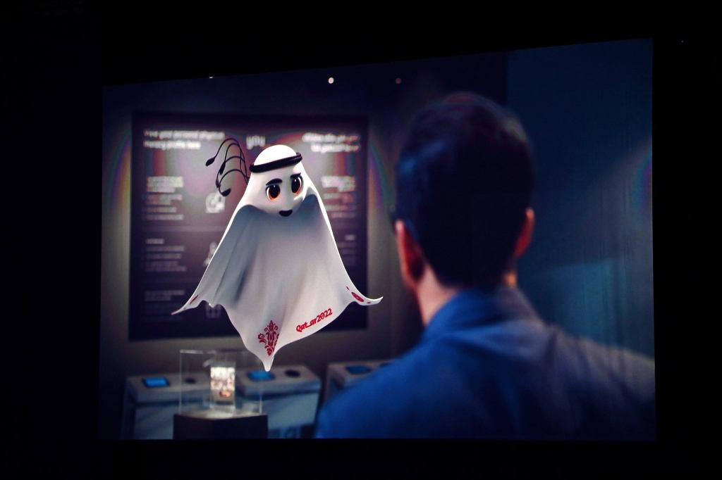 He is La'ebb, the mascot of the Qatar 2022 World Cup