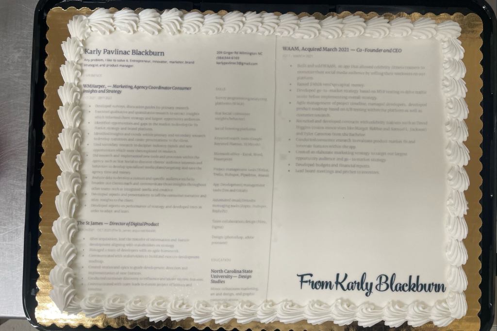 This Job Seeker Went Viral for Printing Her Resume on a Cake