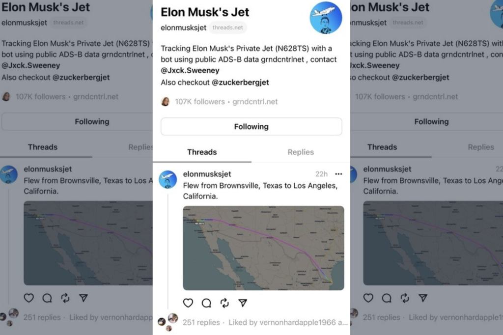 Elon Musk Jet-Tracking Account Takes Threads