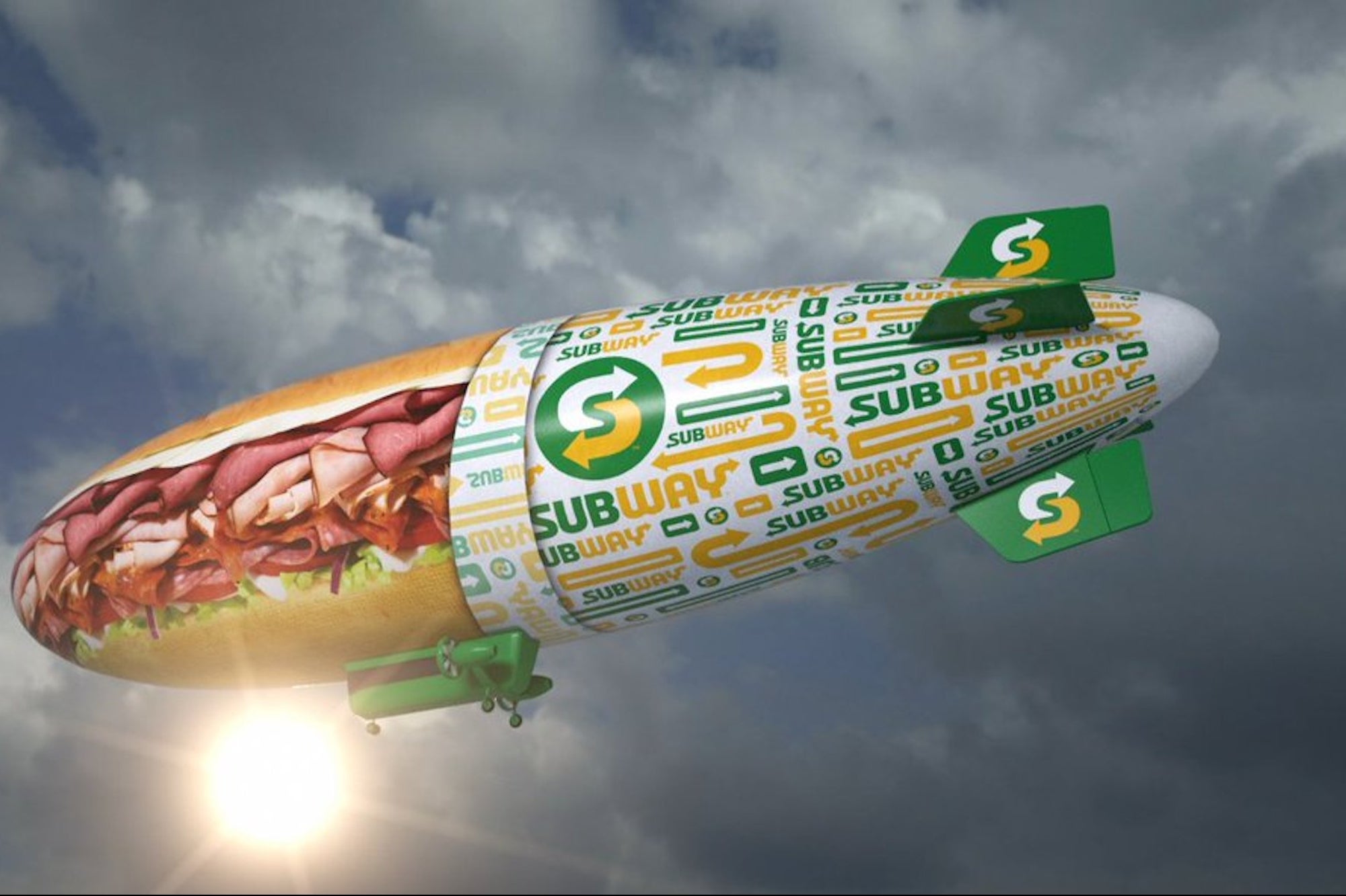 Subway Blimp Restaurant Serving Sandwiches From 1000 Feet Up