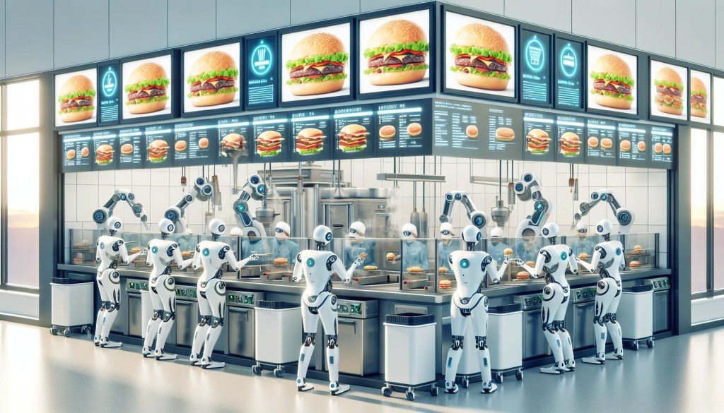 Robots replace human workers at new automated fast-food restaurant